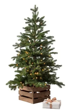BALSAM HILL Country Farm Fir Pre-lit Artificial Tree - Green