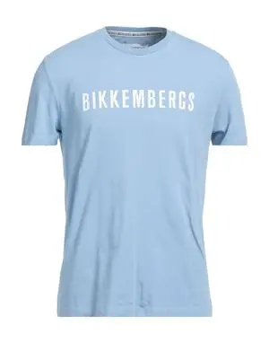 BIKKEMBERGS T-shirt Size Cotton, Elastane - Blue