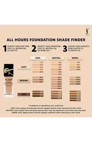 Saint Laurent All Hours Luminous Matte Foundation 24h Wear Spf 30 With Hyaluronic Acid - Dn3