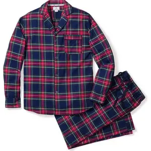 PETITE PLUME Windsor Tartan Pajamas Navy