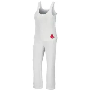 WEAR BY ERIN ANDREWS Boston Red Sox Cozy Scoop Neck Tank Top & Pants Set - Cream