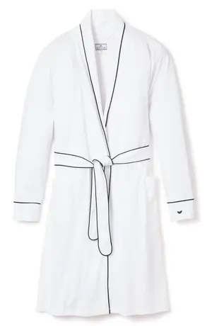 PETITE PLUME Pima Cotton Robe - White