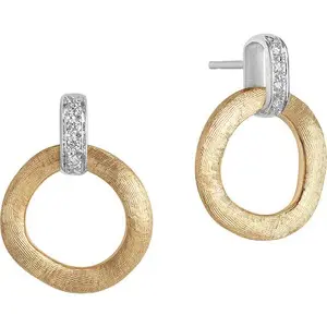 Marco Bicego Jaipur Gold 18k Drop Earrings With Diamonds - Yellow Gold