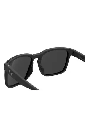 Under Armour 57mm Rectangular Sunglasses - Matte Black/grey