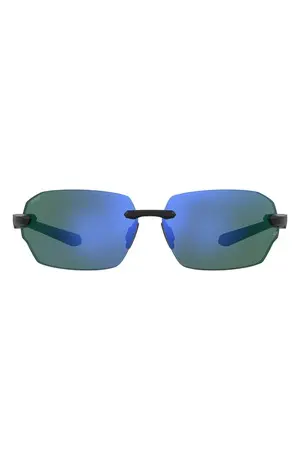 Under Armour Fire Geometric Sunglasses - Black/ Green Multi Oleophobic