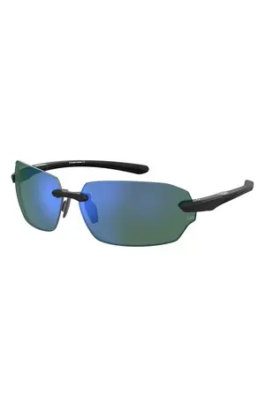 Under Armour Fire Geometric Sunglasses - Black/ Green Multi Oleophobic