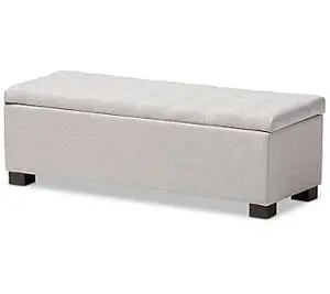BAXTON STUDIO Roanoke Modern And Contemporary Upholstered Sto Rage Ottoman - One-color