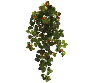 NEARLY NATURAL Strawberry Hanging Bush Set Of 2 Nearly Natu Ral - One-color