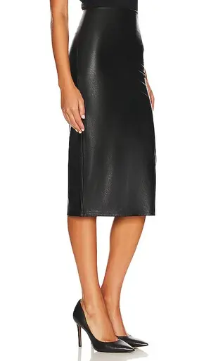 Commando Faux Leather Midi Skirt - Black