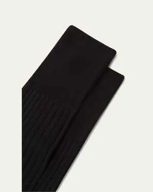 Prada Rib-knit Cotton Crew Socks