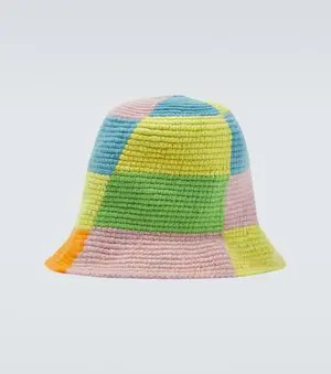 THE ELDER STATESMAN Crochet Cashmere Bucket Hat