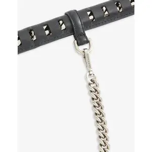 Alexander McQueen Chain-embellished Leather Belt