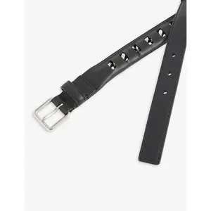 Alexander McQueen Chain-embellished Leather Belt