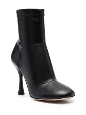 GIANVITO ROSSI Larue 95mm Leather Ankle Boots