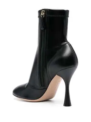 GIANVITO ROSSI Larue 95mm Leather Ankle Boots