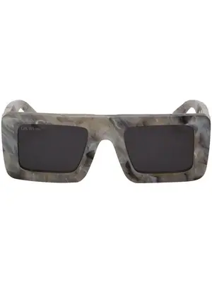 Off-White Leonardo Square-frame Sunglasses - Grey