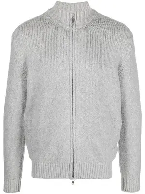 FEDELI High-neck Zip-up Cardigan