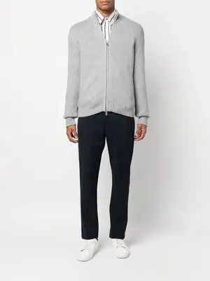 Fedeli High-neck Zip-up Cardigan
