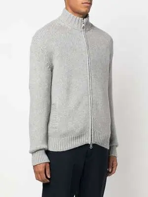 Fedeli High-neck Zip-up Cardigan