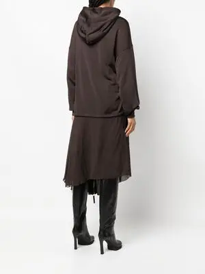 DIESEL® D-abanazip Chiffon-panelled Hooded Sweater Dress