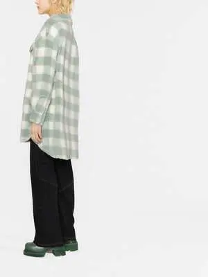 STAND STUDIO Checked Faux Shearling Coat