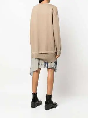 DIESEL® Rolly Chiffon-trim Sweater Dress