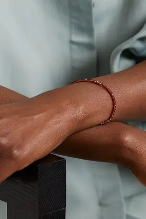 Jia Jia Net Sustain Birthstone 14-karat Beaded Bracelet - Red