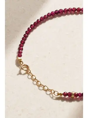 Jia Jia Net Sustain Birthstone 14-karat Beaded Bracelet - Red