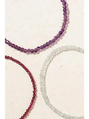 Jia Jia Net Sustain Birthstone 14-karat Beaded Bracelet - Red