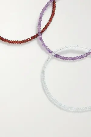 Jia Jia Net Sustain Birthstone 14-karat Beaded Bracelet - Red