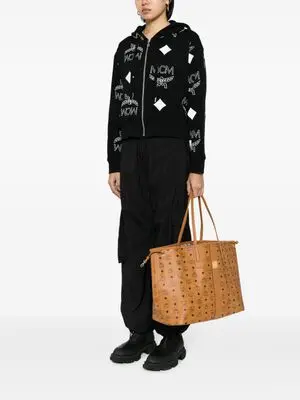 Mcm Large Liz Reversible Tote - Brown