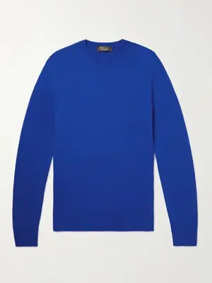 Loro Piana Baby Cashmere Superlight Dyed Crewneck - Blue