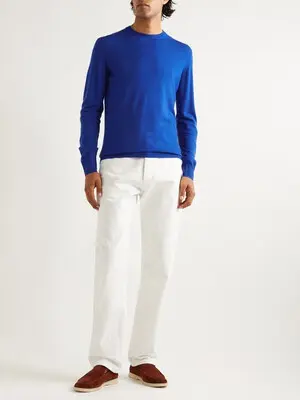 Loro Piana Baby Cashmere Superlight Dyed Crewneck - Blue