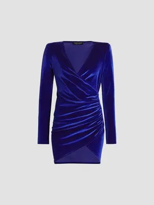 ALBERTO AUDENINO Fance Velvet Ruched Minidress