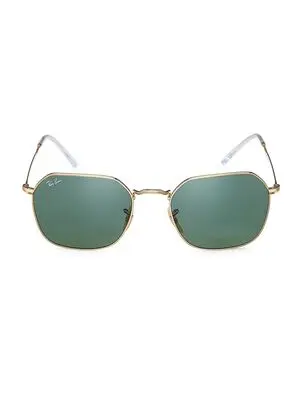 Ray-ban Rb3694 55mm Geometric Sunglasses Gold Flash