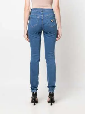 Philipp Plein High-waisted Skinny Jeans - Blue