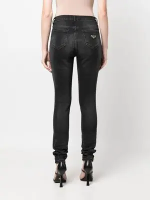 Philipp Plein High-waisted Skinny-cut Jeans - Black