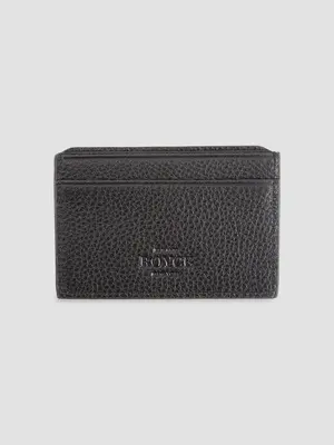 ROYCE NEW YORK Rfid-blocking Leather Card Case - Black