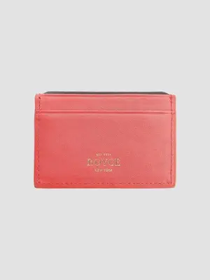 ROYCE NEW YORK Rfid-blocking Leather Card Case - Red