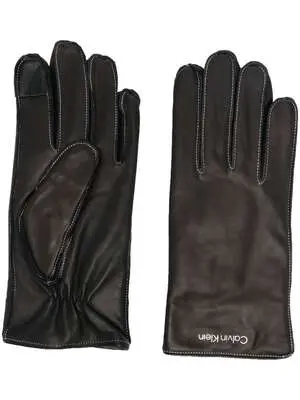 Calvin Klein Stitched Leather Gloves