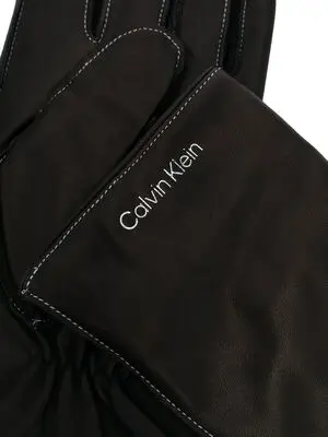 Calvin Klein Stitched Leather Gloves