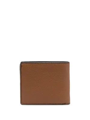 Michael Kors Grained-leather Bi-fold Wallet - Brown