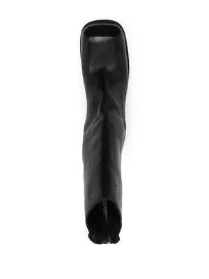Guidi Rear-zip Leather Boots - Black
