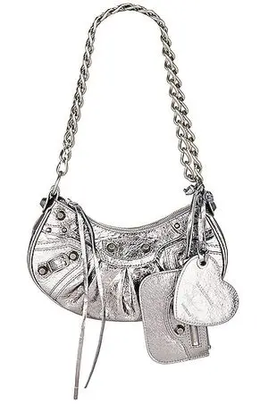 Balenciaga Xs Le Cagole Hobo Bag In Metallic