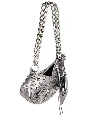 Balenciaga Xs Le Cagole Hobo Bag In Metallic