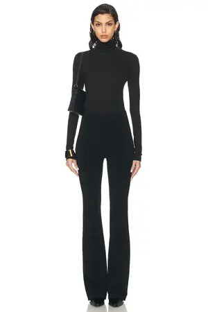Sprwmn Micro Flare Trousers - Black