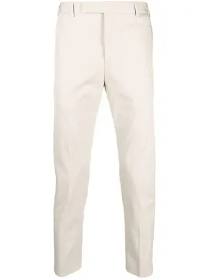 PT TORINO Tailored Cotton Trousers - Neutrals