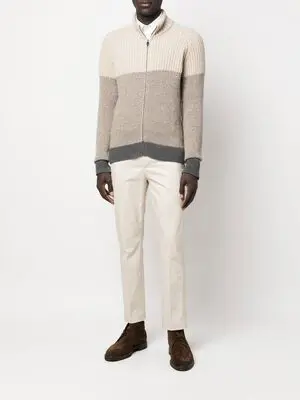 PT TORINO Tailored Cotton Trousers - Neutrals