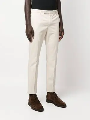 PT TORINO Tailored Cotton Trousers - Neutrals