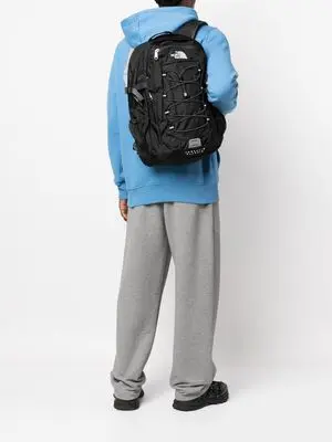 The North Face Logo Zipped Backpack - Black